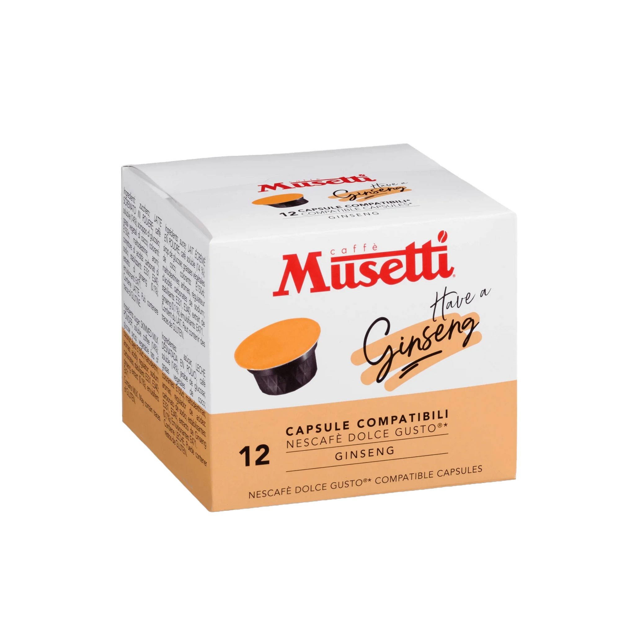 Cápsulas de Café Musetti compatibles Dolce Gusto® Gingseng (12 unidades)